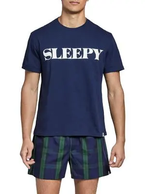 Sleepy Jones Logo T-shirt Navy