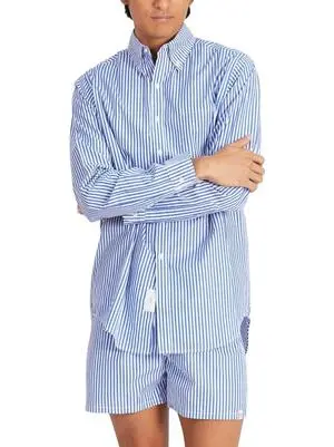 Sleepy Jones Penn Shirt Blue & White Stripe