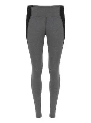 LEZAT Neda Colorblock Organic Cotton High Waisted Legging - Dark Heather Gray