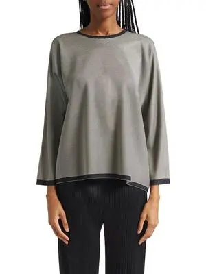 Issey Miyake A-poc Stripe Pleated Top - Black