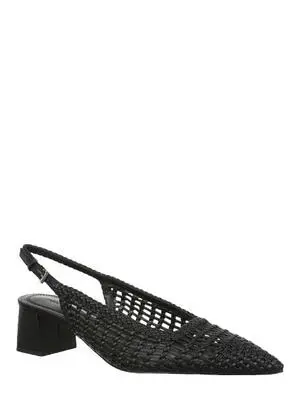 Nordstrom Dextra Slingback Heel Pump Black Woven