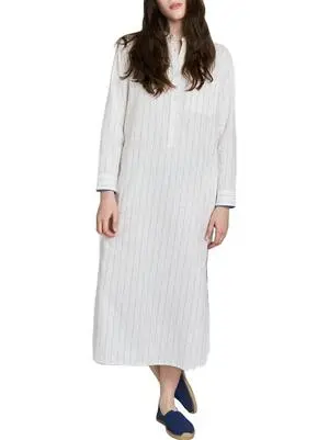 Sleepy Jones Linen-cotton Georgia Kaftan - Baker Stripe