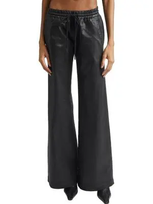DIESEL® D-ainty Coated Wide-leg Sweatpants - Black/denim