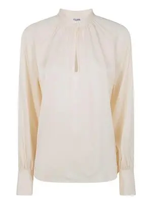 FILIPPA K Stand Collar Long Sleeve Blouse