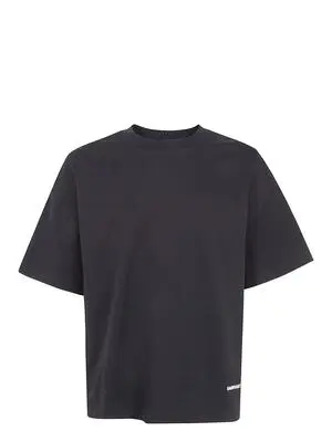 Carhartt Work In Progress Short Sleeves "script" Organic Cotton T-shirt - Black