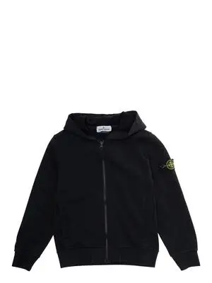 Stone Island Zip Up Cardigan - Black