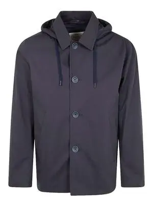 Herno Cropped Hooded Jacket - Blue