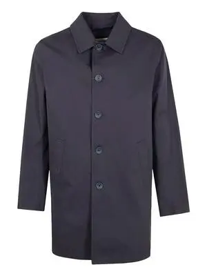 Herno Single-breasted Midi Coat - Blue