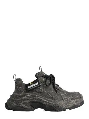 Balenciaga Triple S Canvas Sneakers - Black