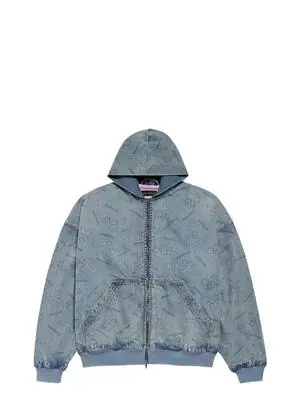 Balenciaga Handrawn Bows Denim Jacket - Blue