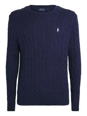 Polo Ralph Lauren Cotton Cable-knit Sweater - Navy