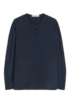 Max Mara Stretch-silk Blouse - Blue