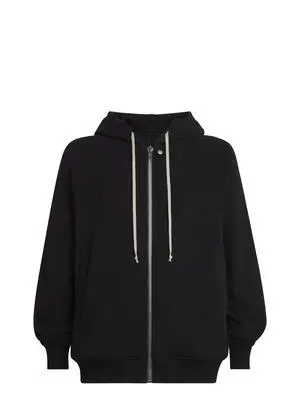 Rick Owens Terry Jersey Windbreaker Hoodie - Black