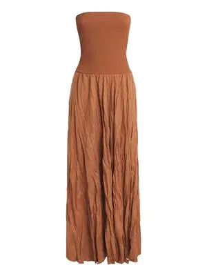 Johanna Ortiz Linen-blend Maxi Skirt - Brown
