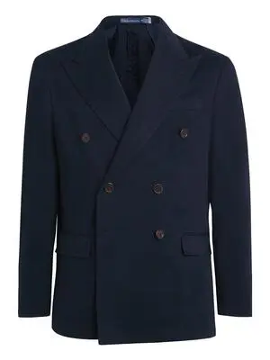 Polo Ralph Lauren Garment-dyed Double-breasted Blazer - Blue