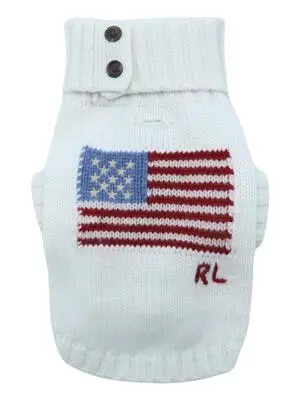 Ralph Lauren Flag Dog Sweater - White