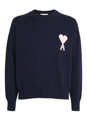 Ami De Coeur Wool-cotton Blend Sweater - Blue