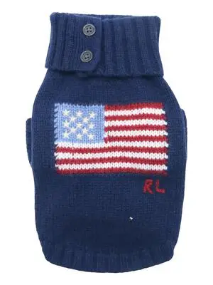 Ralph Lauren Wool-cashmere Flag Dog Sweater - Navy