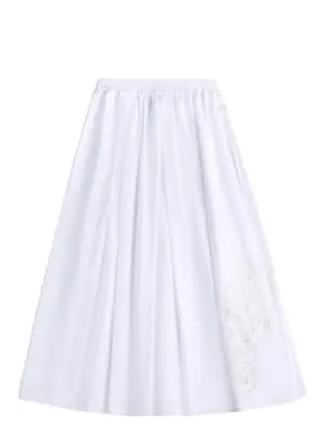 FAY Cotton Long Skirt - White