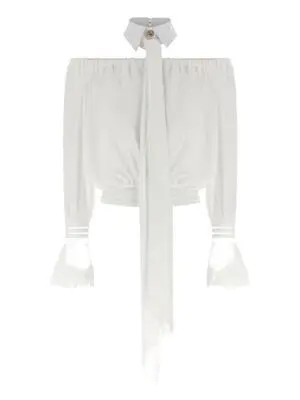 Elisabetta Franchi Off-the-shoulder Blouse - White