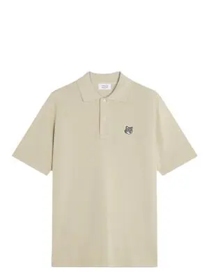 Maison Kitsuné Fox Head Cotton Polo Shirt - Beige
