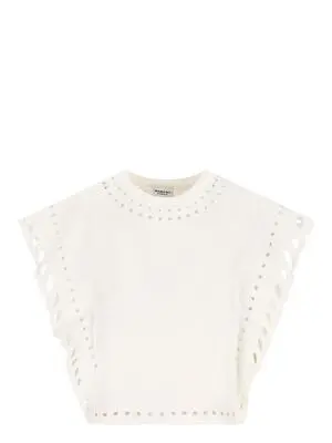 MARANT ETOILE Odyle Cotton Top - Beige