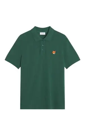 Maison Kitsuné Fox Head Cotton Polo Shirt - Green