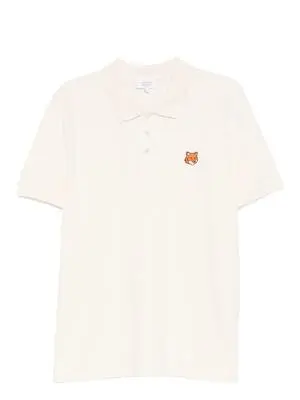 Maison Kitsuné Fox Head Cotton Polo Shirt - Beige