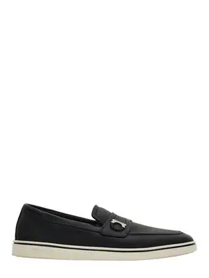 FERRAGAMO Leather Loafers - Black