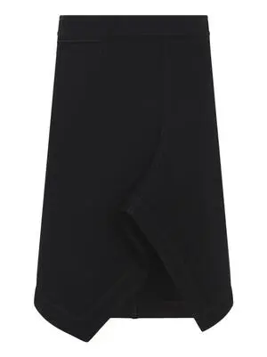 LEMAIRE Asymmetric Cotton Skirt - Black