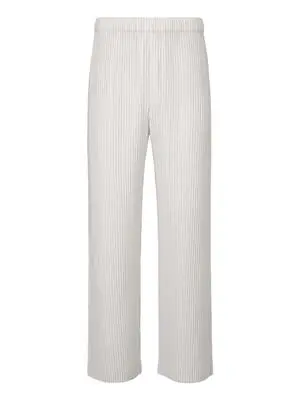 Issey Miyake Pleated Wide-leg Trousers - Grey