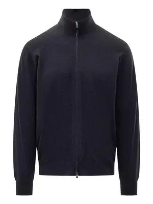 FILIPPO DE LAURENTIIS Wool And Cashmere Half-zip Pullover - Blue