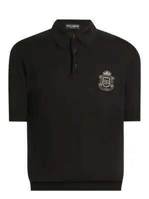Dolce & Gabbana Polo Shirt With Logo - Black