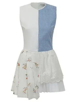 MSGM Multicolored Print Dress - White