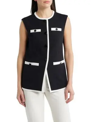 ANNE KLEIN Color Block Vest