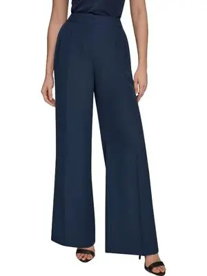 Donna Karan New York High-waisted Wide-leg Pants - Nightfall