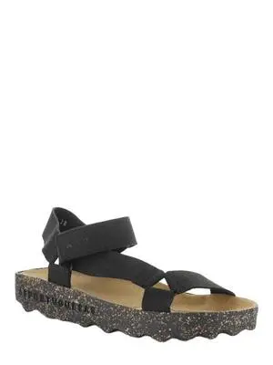 Fly London Clew Platform Sandals - Black