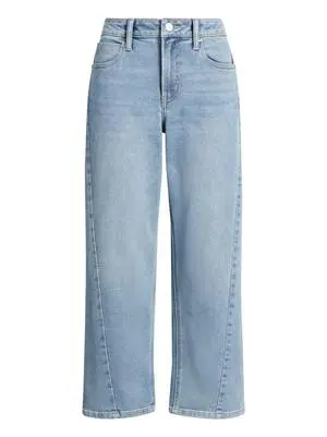CITY BLUES Forward Seam Crop Jeans Light Aged Wash