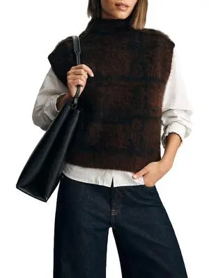 MAVI Funnel Neck Sweater Vest - Tiramisu