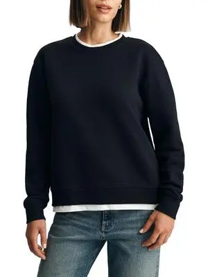 MAVI Contrast Trim Cotton Sweatshirt - Black