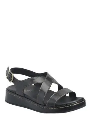 BØRN Victoria Slingback Sandal - Black Leather