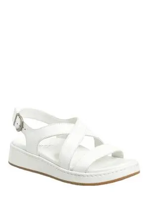 BØRN Victoria Slingback Sandal - White Leather