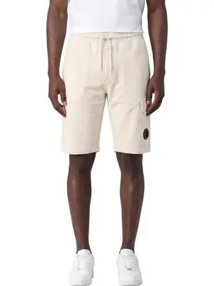 C.P. COMPANY Cotton Cargo Shorts With Drawstring - Ice
