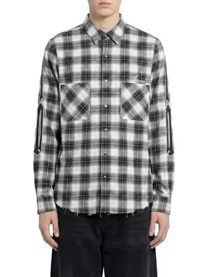 Amiri Check Cotton Shirt - Black