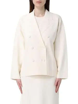 Max Mara Max Mara Double-Breasted Knit Blazer Ivory