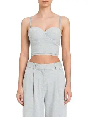TWINSET Cropped Top - Grey