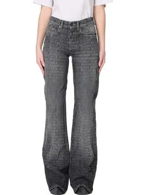 Balenciaga Monogrammed Wide-leg Jeans - Black