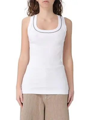 Brunello Cucinelli Ribbed Tank Top - White