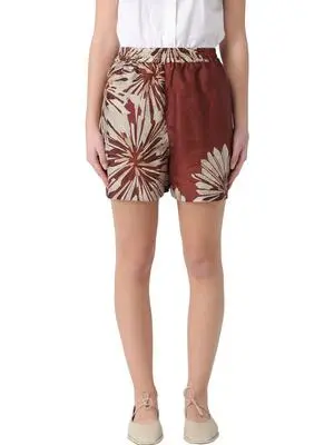 Brunello Cucinelli Floral Print Shorts - Burgundy