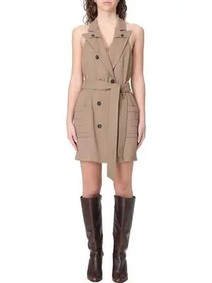 Elisabetta Franchi Belted Mini Dress - Beige